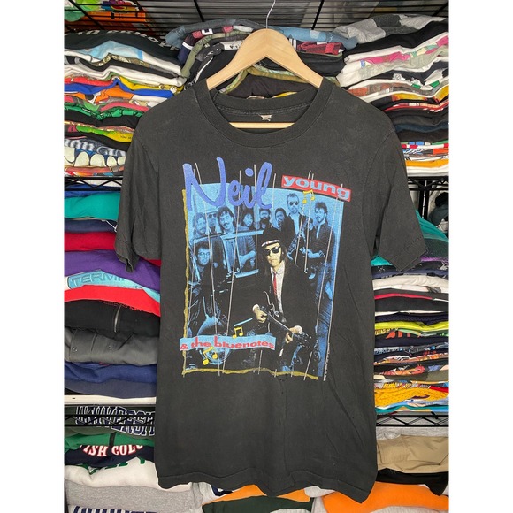 Screen Stars | Shirts | Vintage 988 Neil Young The Bluenotes Sponsored ...